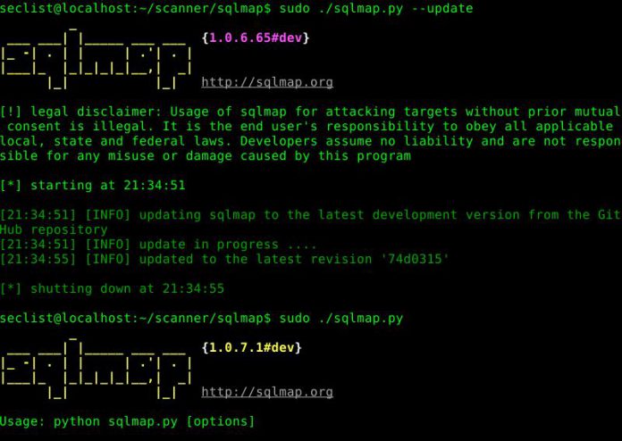sqlmap - Scan For Security sqlmap - Scan For Security
